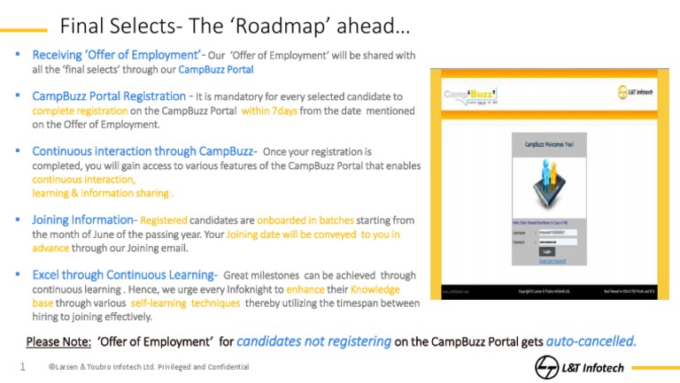 Guidelines For Final Selects-The Roadmap Ahead | PDF