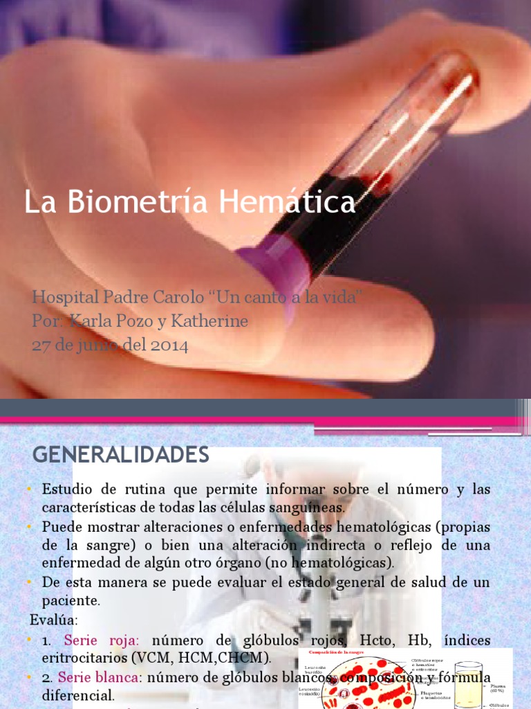 La Biometría Hemática | PDF | Sangre | Glóbulo rojo