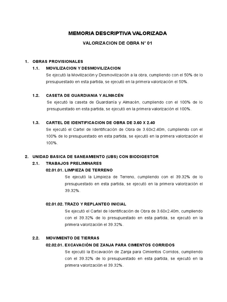 Memoria Descriptiva Valorizada | PDF | Diseño arquitectonico | Arquitectura