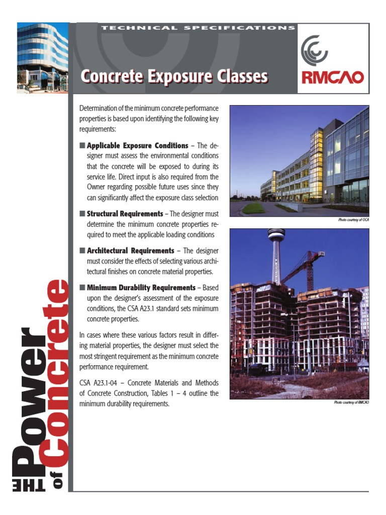 CSA Table 1-4 PDF | PDF | Concrete | Reinforced Concrete