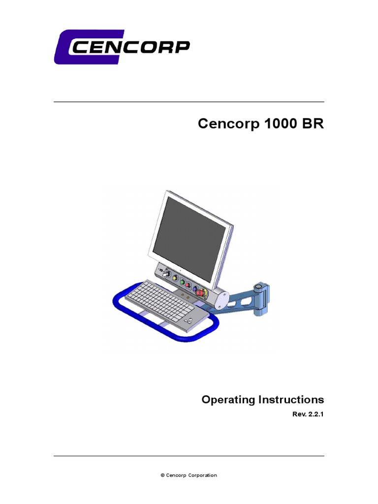 Cencor 1000BR Operating Instructions 2.2.1 | PDF | Login | Angle