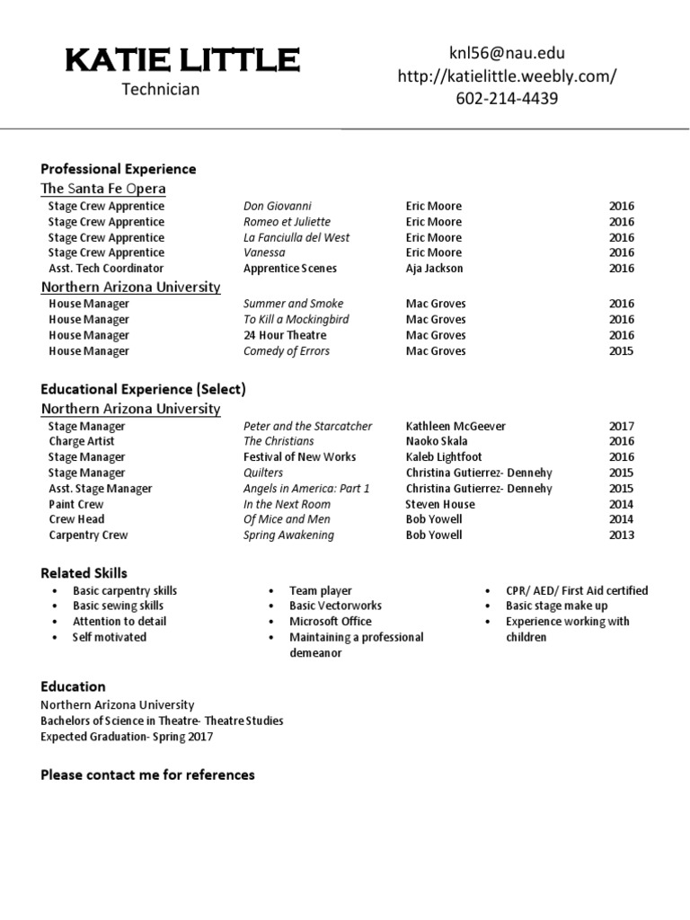 Katie Little - Resume For Website | PDF