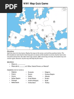 Central and Allied Powers of WW1: Interactive Map Worksheet | PDF