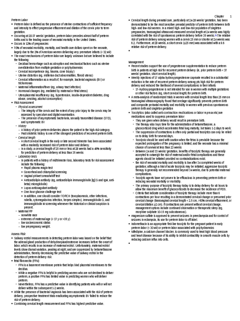 Tocolytics (Also Called Anti-Contraction Medications or Labor ...