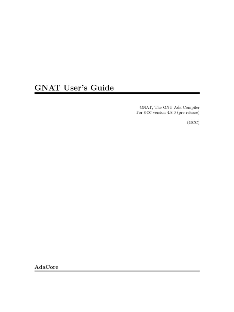 GNAT User's Guide PDF | Download Free PDF | Character Encoding ...