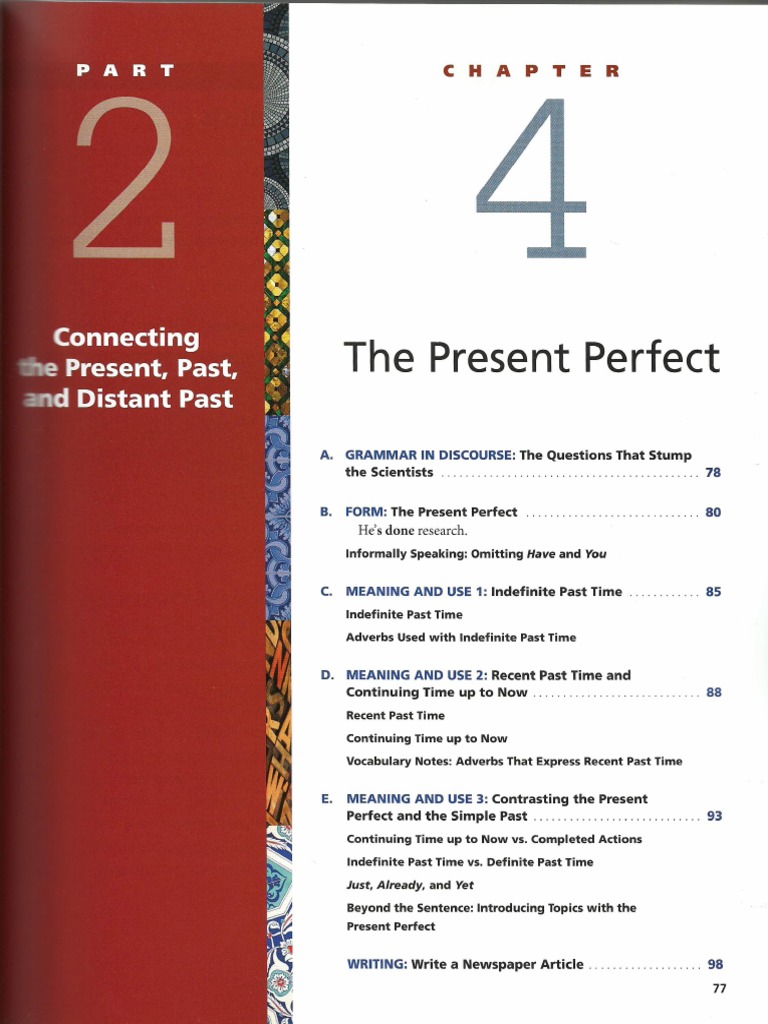 Chapter 4 The Present Perfect | PDF