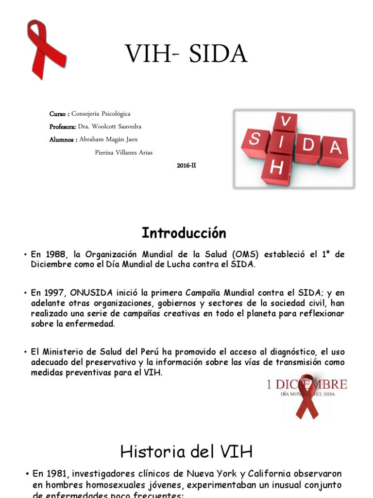 VIH - SIDA Presentacion | PDF | VIH / SIDA | Terapia cognitiva