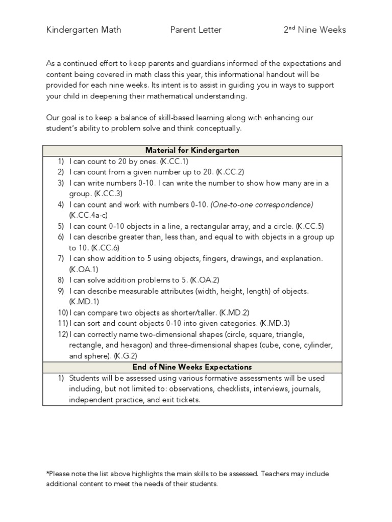 Parent 20letter - 202nd 20nine 20weeks 2 | PDF | Rectangle | Sphere