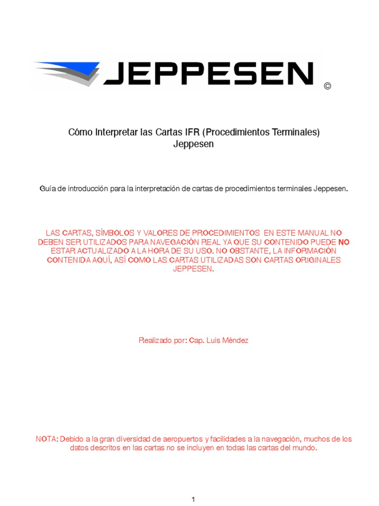 Cartas Jeppesen | PDF | Reglas de vuelo por instrumentos | Aeropuerto