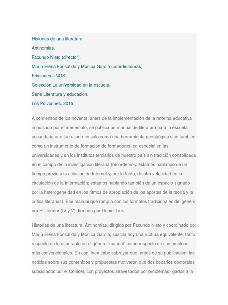Gerbaudo Reseña Facundo Nieto | PDF | Clásicos