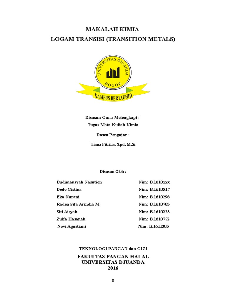 Makalah Logam Transisi | PDF