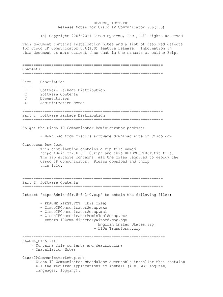 README_FIRST.txt | Zip (File Format) | Installation (Computer Programs)