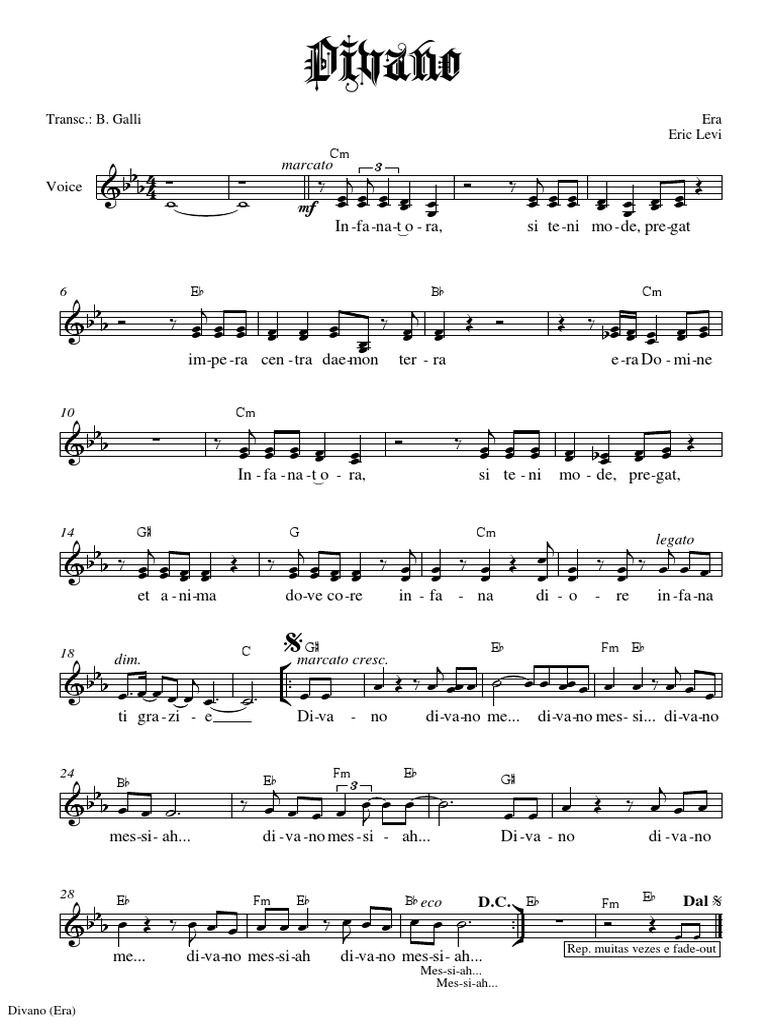 Divano (Era) Com Cifra PDF | PDF