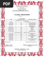 Class Program Grade 5 | PDF