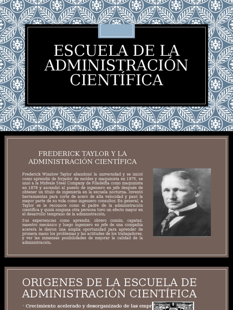 Escuela de La Administración Científica | PDF | Planificación | Science