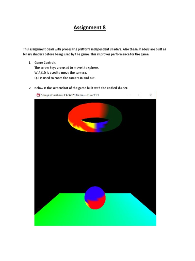 Assignment8 Writeup | PDF | Shader | Computer File