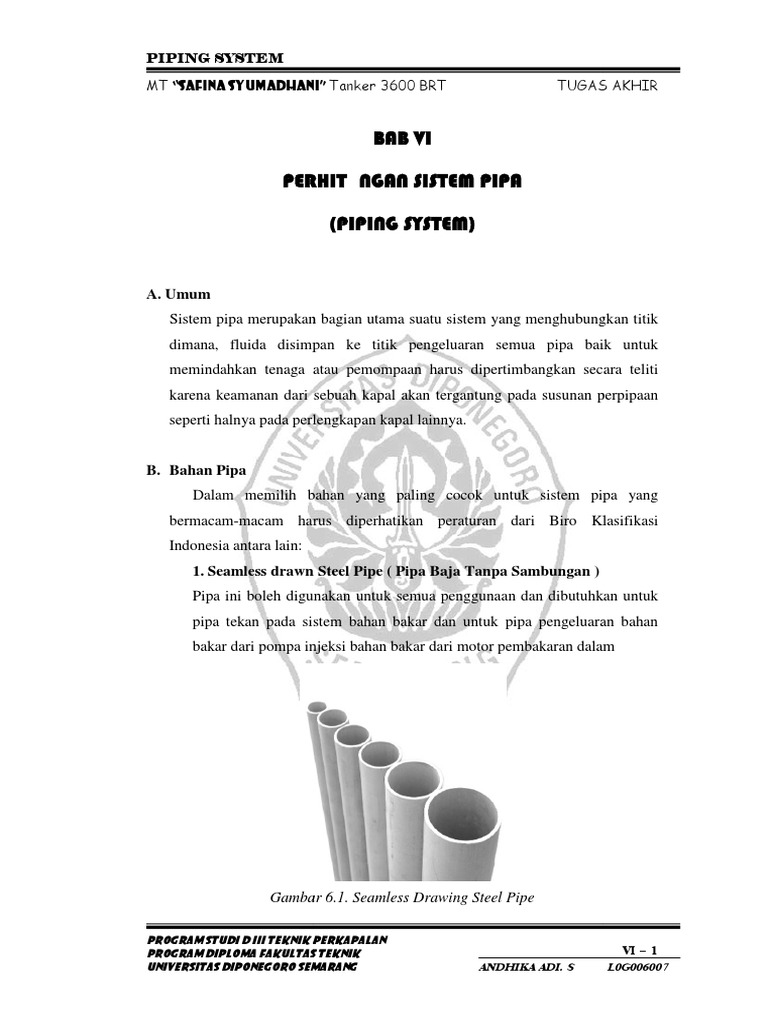 Contoh Perhitungan Pipa 2 | PDF