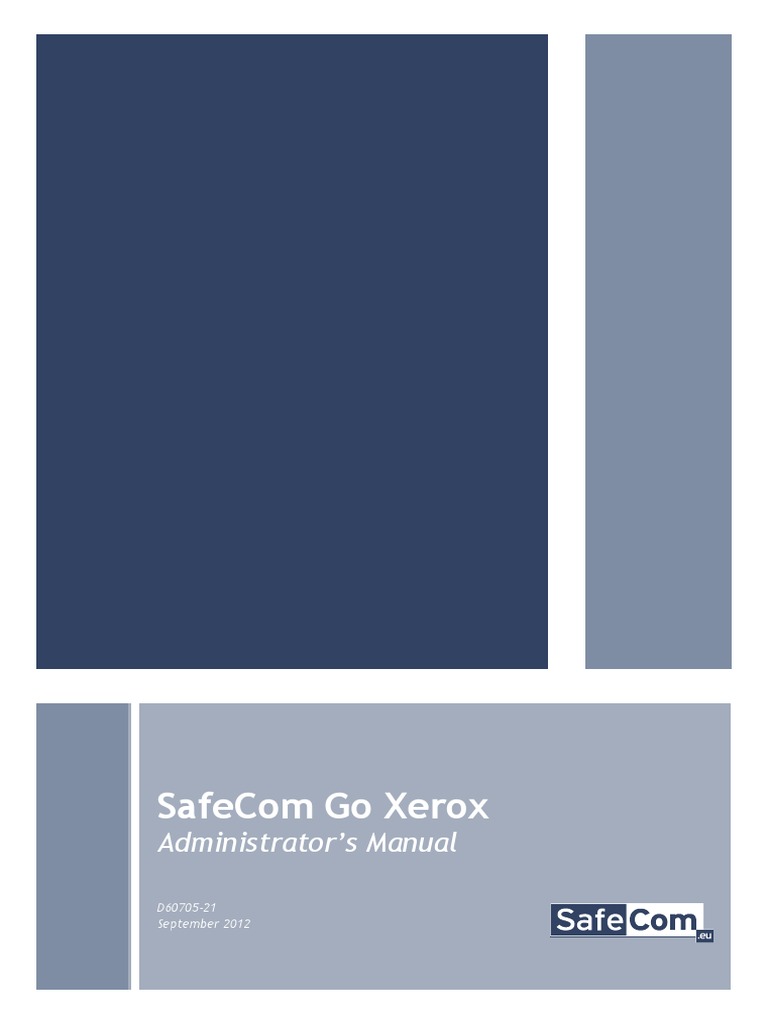Safecom Go Xerox Administrators Manual 60705 | PDF | Public Key ...