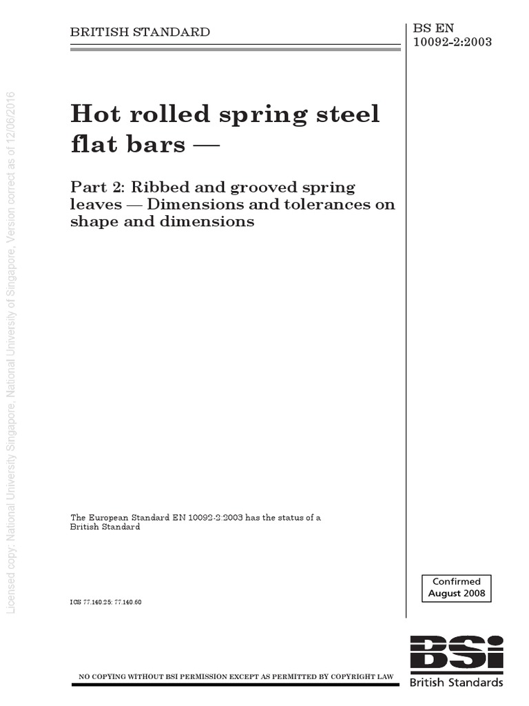 BS en 10092-2-2003 - (2016-06-12 - 11-04-55 Am) PDF | PDF | Engineering ...