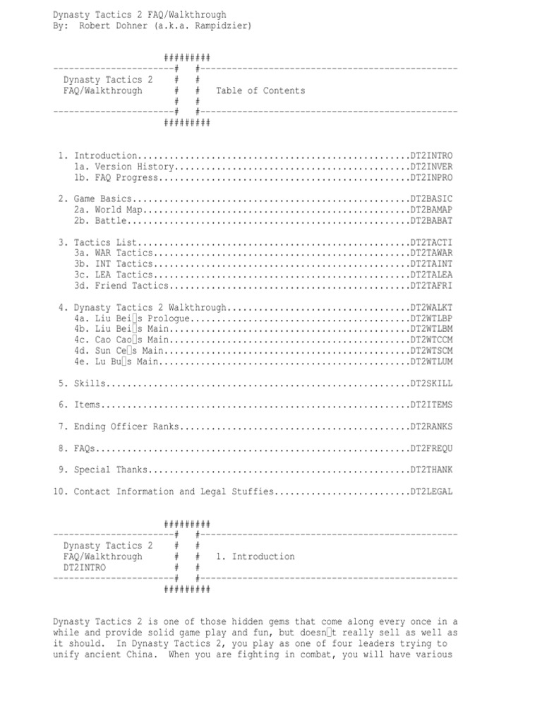 Dynasty Tactics 2 A | PDF | Military | Military Science