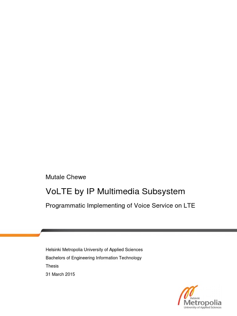 Thesis | PDF | Ip Multimedia Subsystem | Lte (Telecommunication)