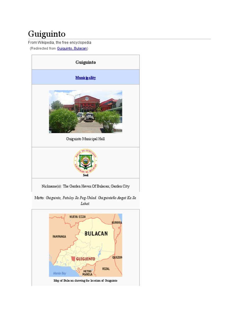 Guiguinto Bulacan | PDF | Agriculture