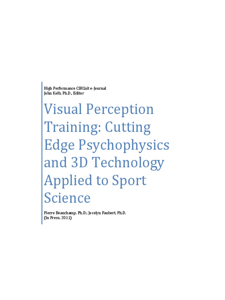Visual Perception | PDF | Concussion | Visual Perception