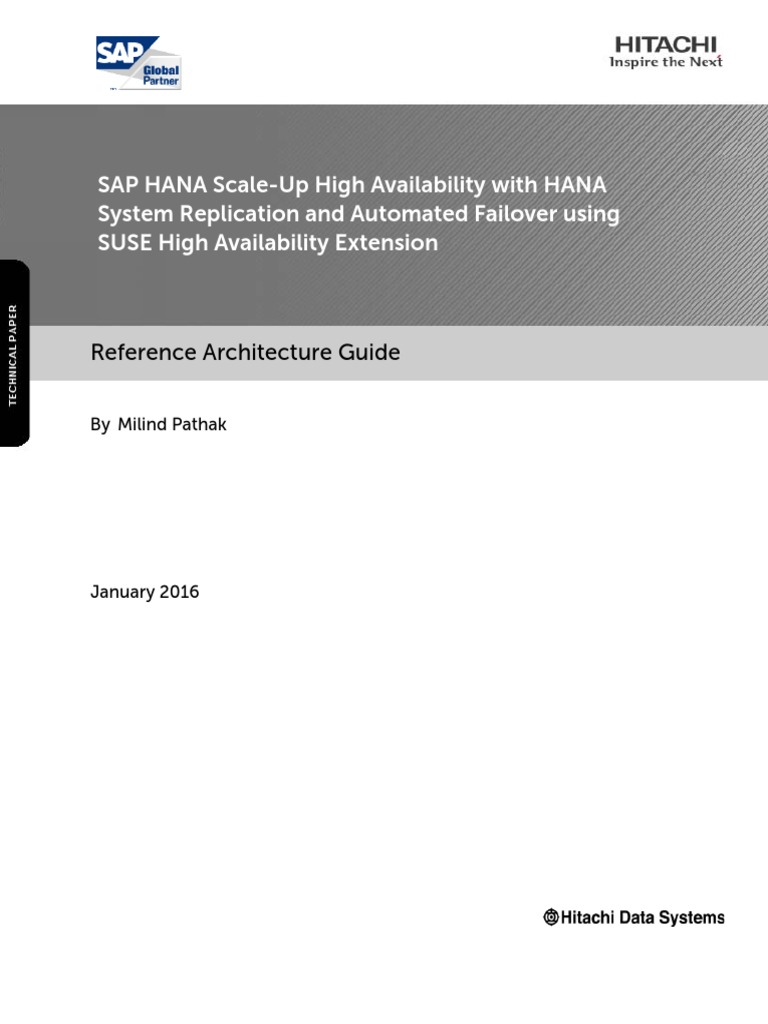Sap Hana Scale Up High Availability With Hana System Replication Using ...