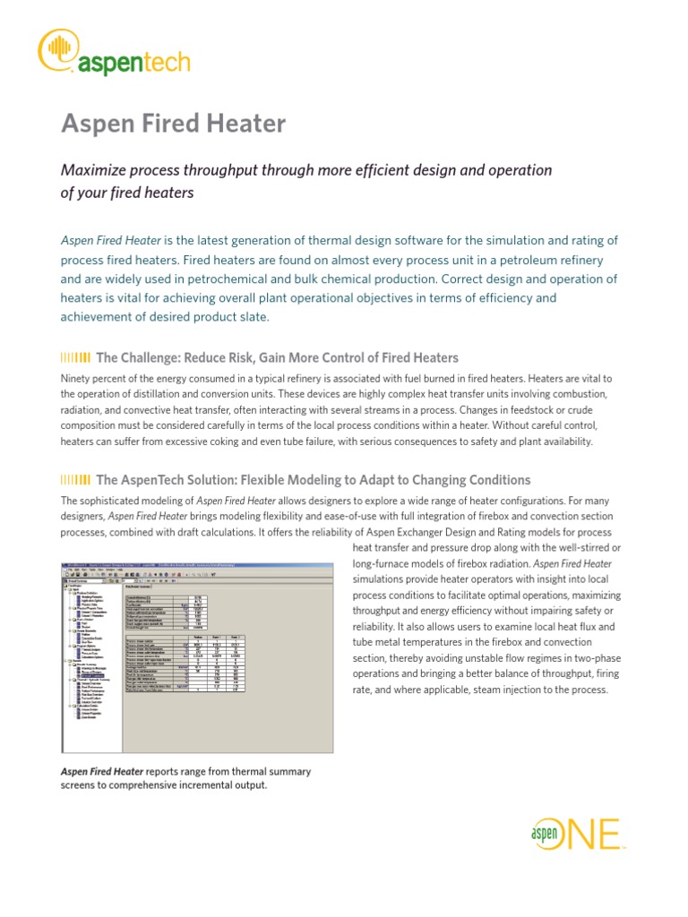 Aspen Fired Heater | PDF | Furnace | Heat Transfer