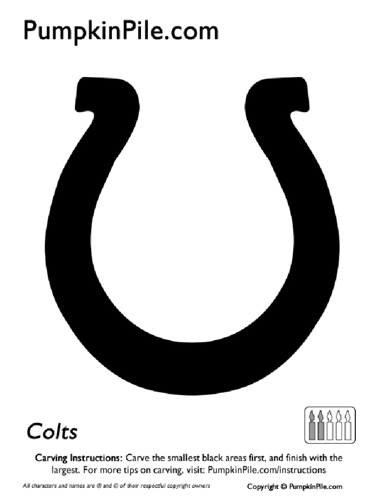Colts: Carving Instructions: Carve The Smallest Black Areas First, and ...
