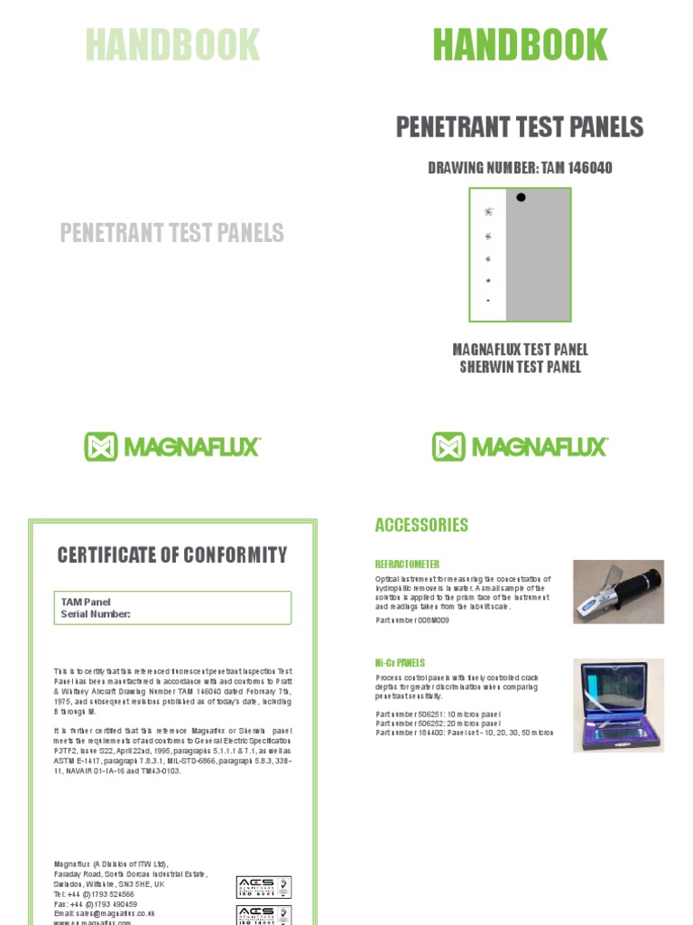 Handbook For Penetrant Test Panels - Jan 15 - English | PDF ...