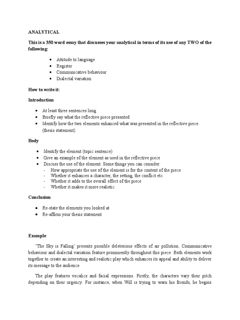 Comm Studies IA Analytical Guidelines | Sentence (Linguistics ...