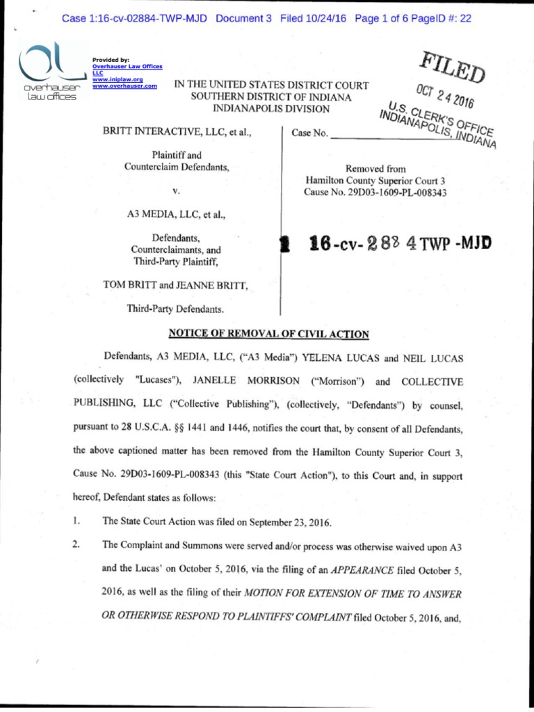 Notice of Removal | PDF