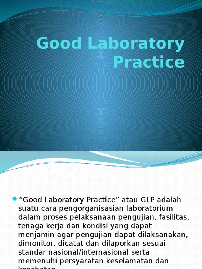 Good Laboratory Practice | PDF | Kesehatan Holistik