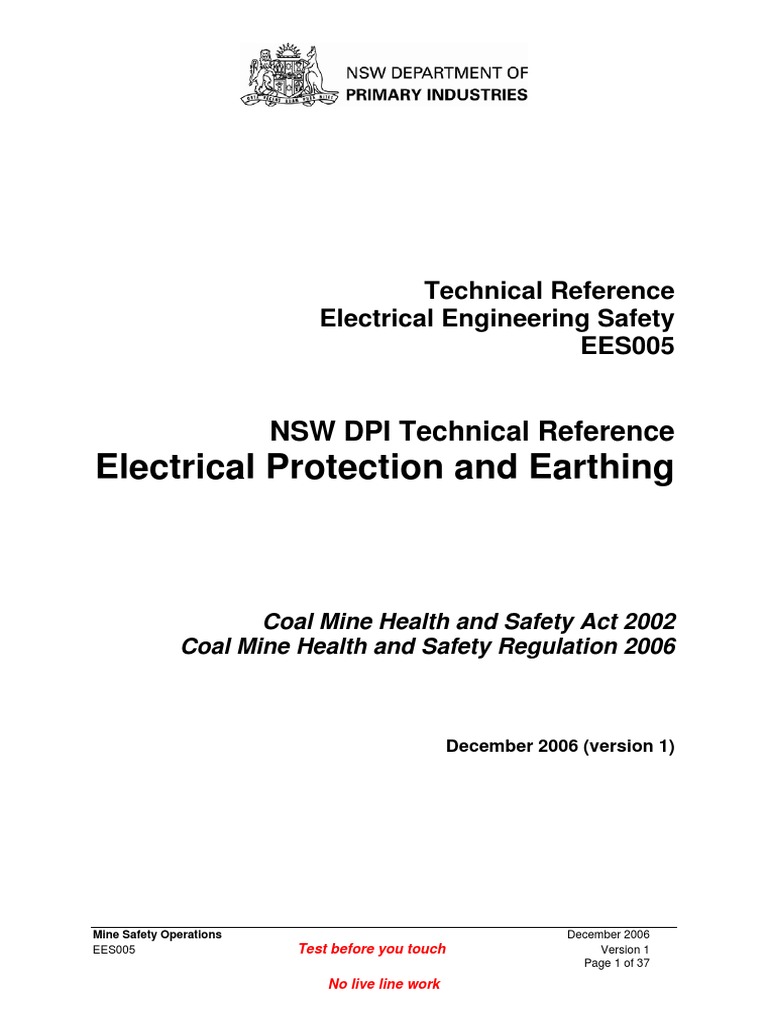 Electrical Earthing in Mining Safety | PDF | Electric Power System ...