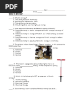 Types of Energy (Grade 6) - Free Printable Tests and Worksheets | PDF ...