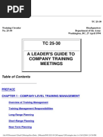 Training and Evaluation Outlines (T and EO) - Usage and Scoring Method ...