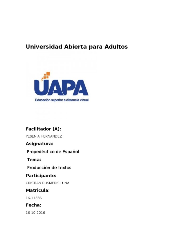 Tarea Unidad 6 Propedeutico de Español Cris | PDF Tarea Unidad 6 Propedeutico de Español Cris | PDF