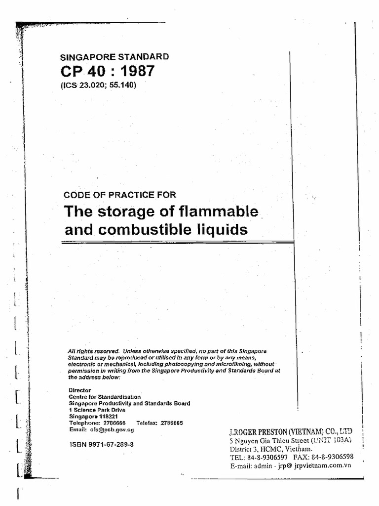 CP 40 - 1987 The Storage of Flammable and Combustible Liquids PDF | PDF