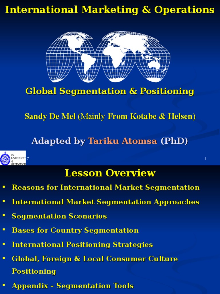 Global Market Segmentation Guide | PDF | Market Segmentation ...
