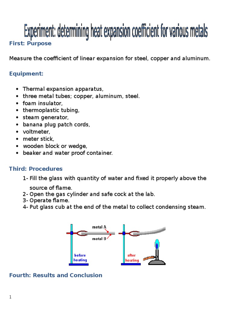 Measure Linear Expansion of Metals | PDF