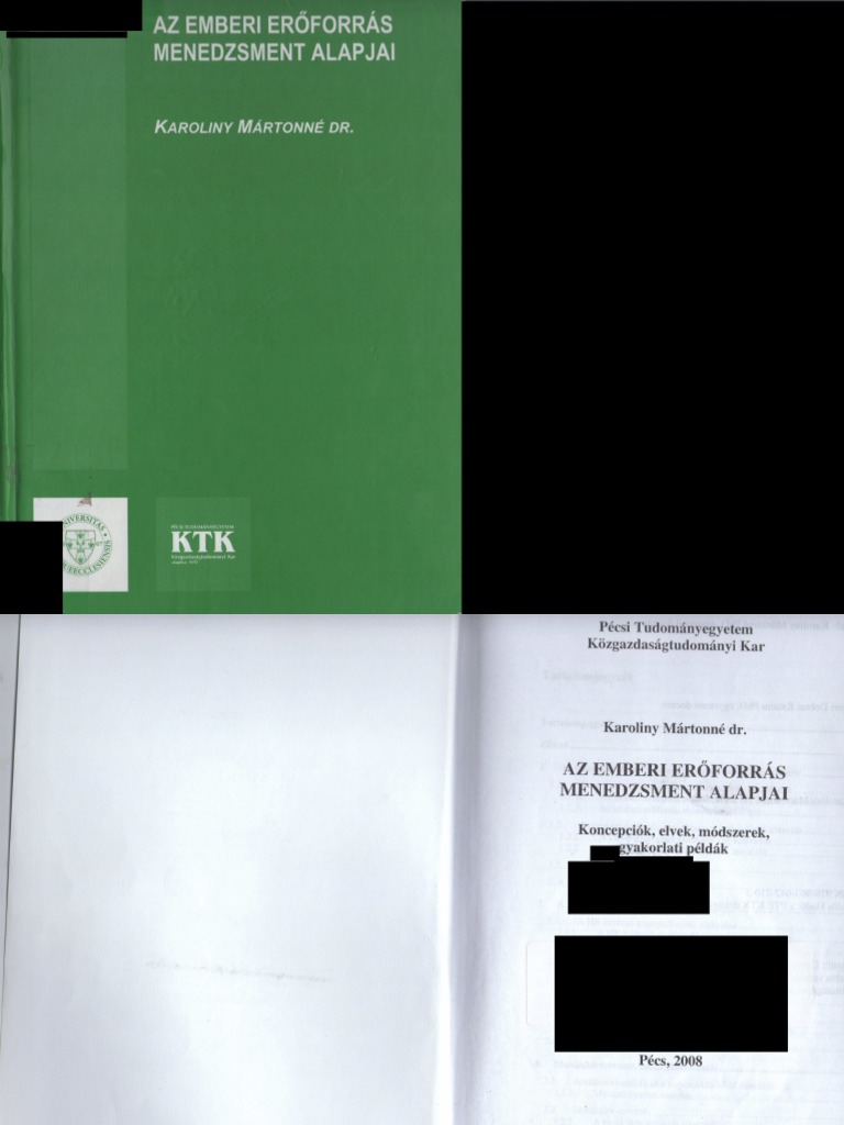 Az Emberi Eroforras Menedzsment Alapjai - Karoliny Martonne | PDF