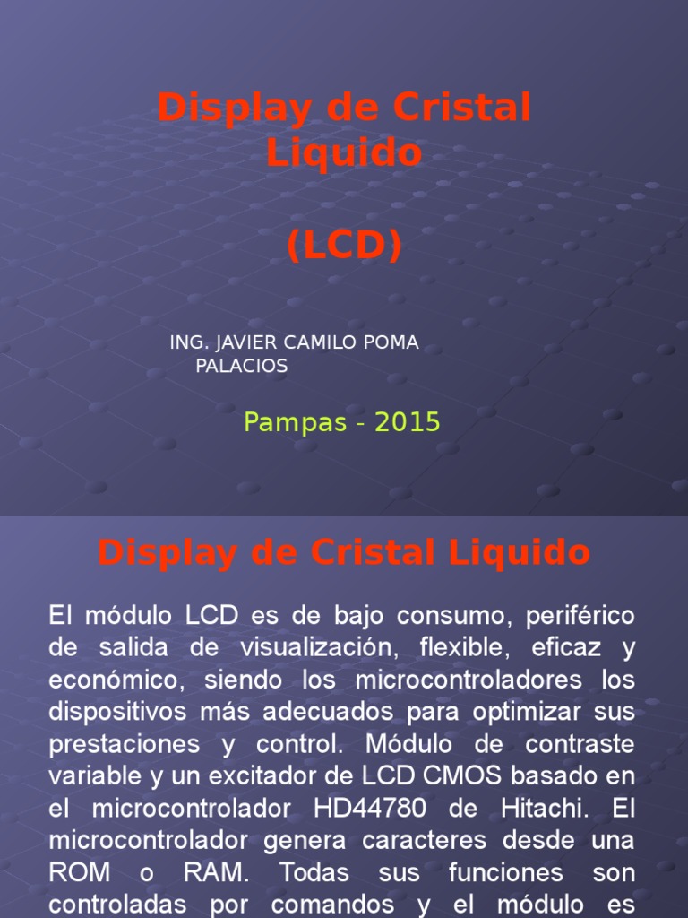 Display de Cristal Liquido (LCD) : Pampas - 2015 | PDF ...