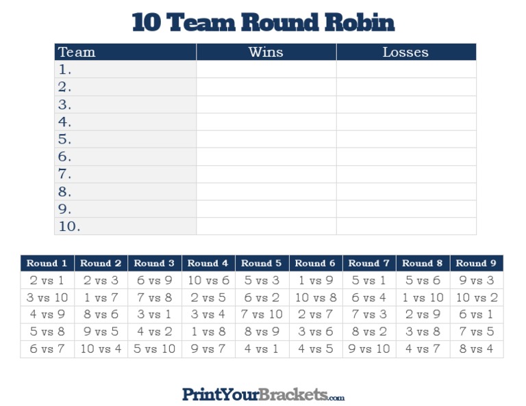 10 Round Robin | PDF