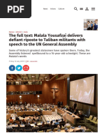 Malala Yousafzai's UN Speech 2013 | PDF | Malala Yousafzai