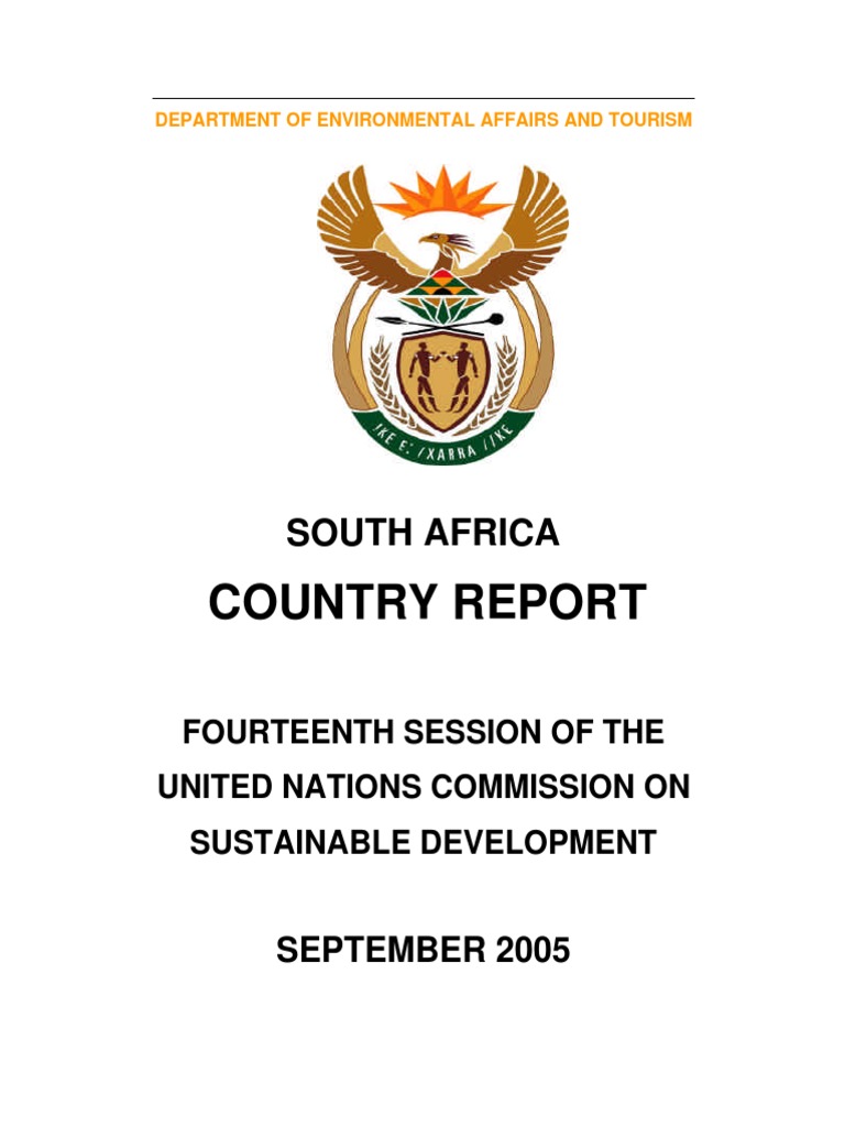 Country Report: South Africa | PDF | Air Pollution | Sustainability