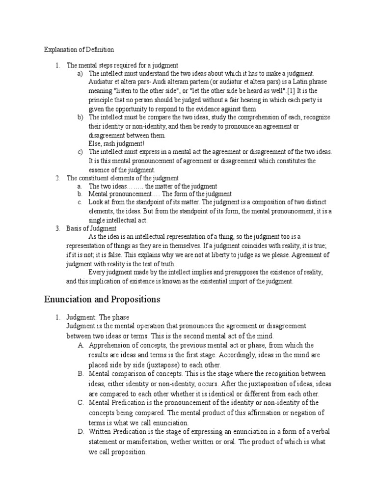 Enunciation and Propositions | Download Free PDF | Proposition | Existence