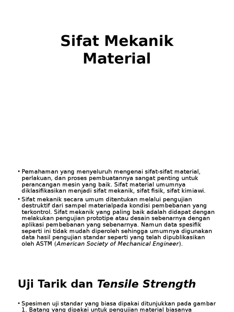 Sifat Mekanik Material | PDF