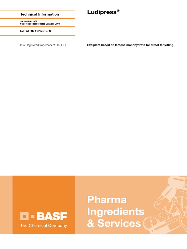 Pharma Ingredients & Services: Ludipress | PDF | Contractual Term ...