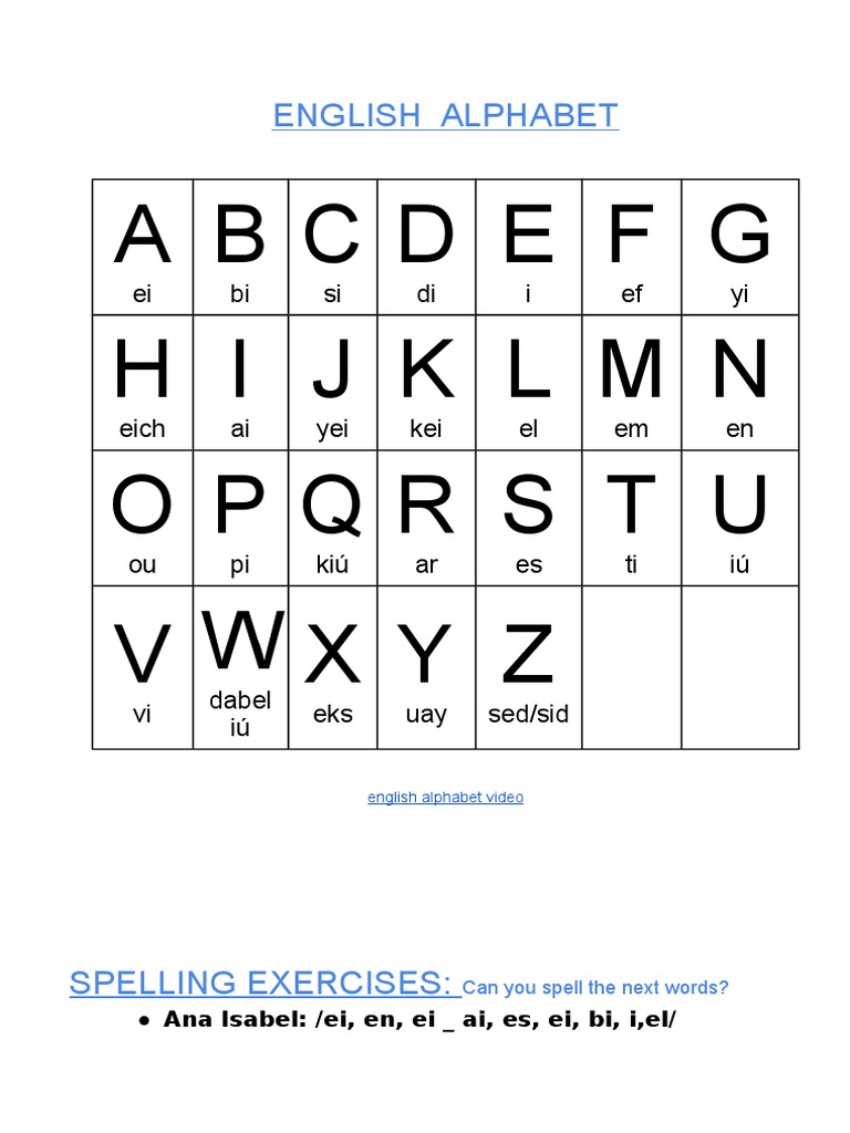 English Alphabet | PDF